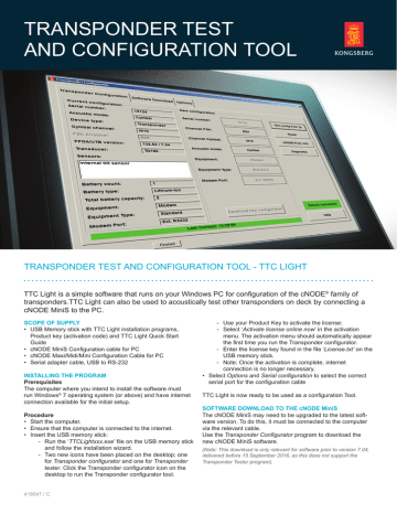 Transponder cNODE MiniS User Manual | Manualzz