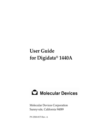 Digidata 1440A User Guide | Manualzz