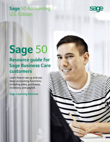 Sage 50 U.S. Edition User Guide - Learn Basic Accounting | Manualzz