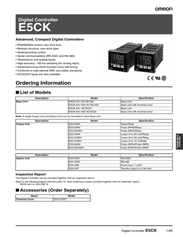 Omron E5CK Datasheet | Manualzz
