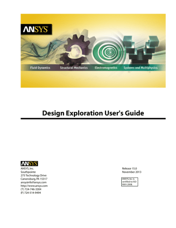 ANSYS Design Exploration User's Guide | Manualzz