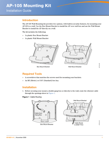 AP-105 Wall Mounting Kit Installation Guide | Manualzz