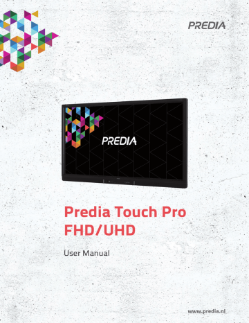 Predia Touch Pro FHD/UHD User Manual | Manualzz