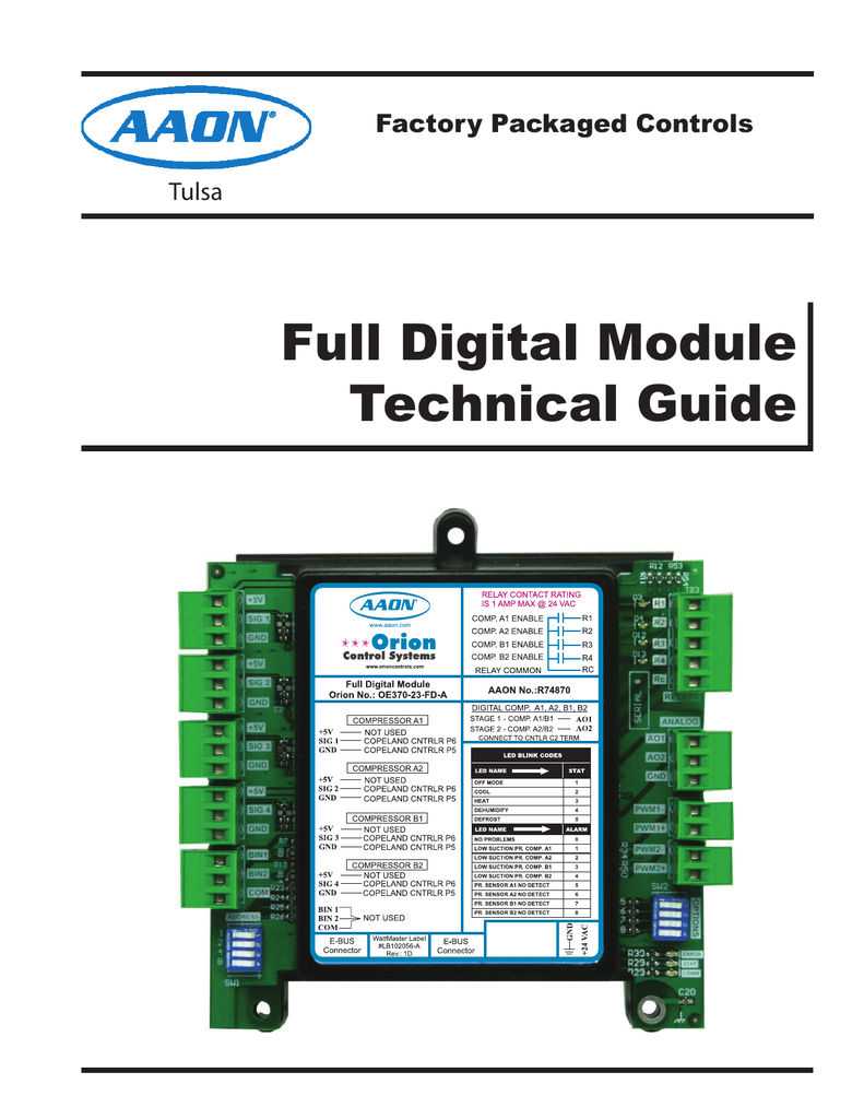 AAON V07150 Technical Manual | Manualzz