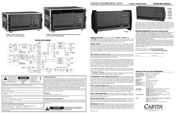 CARVIN RX1200L Operating Manual | Manualzz