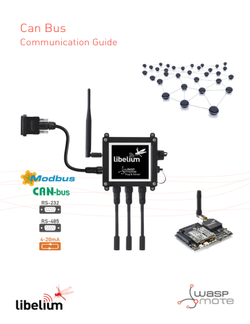 CAN Bus Waspmote, Plug & Sense! Communication Guide | Manualzz