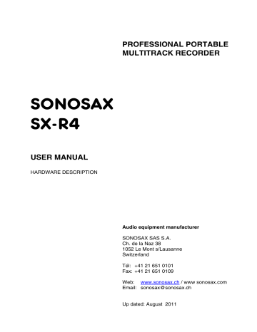 SONOSAX SX-R4 User Manual - Hardware Description | Manualzz