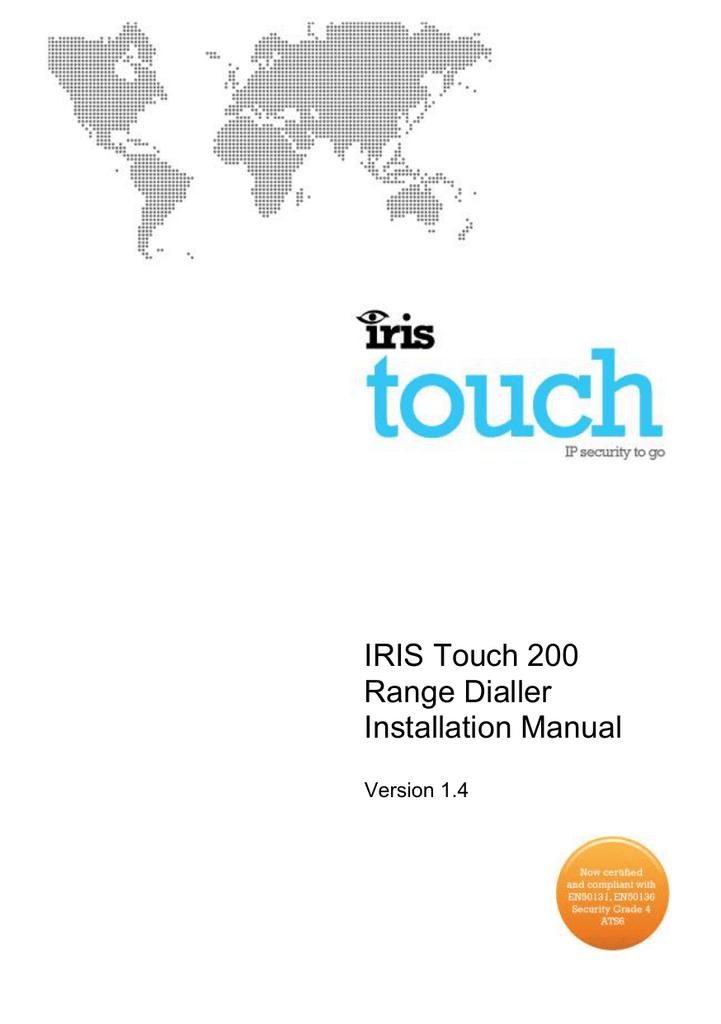 Chiron IRIS Touch 200 Owner Manual | Manualzz