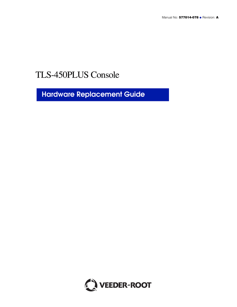 Veeder-Root TLS-450PLUS Hardware Manual | Manualzz