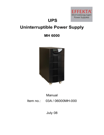 Effekta MH6000 manual | Manualzz