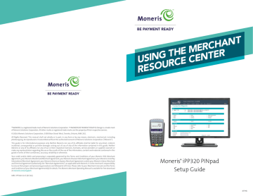 Moneris PINpad iPP320 Setup Guide | Manualzz