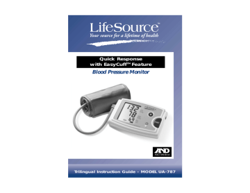 LifeSource Blood Pressure Monitor UA-787 Instruction Guide | Manualzz