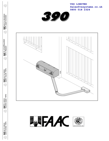 FAAC 390 manual | Manualzz