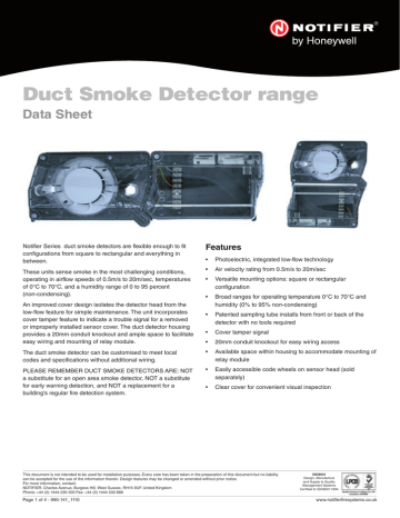 Notifier DNRE Data Sheet | Manualzz