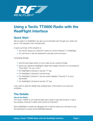 Tactic TTX600 Quick Start | Manualzz
