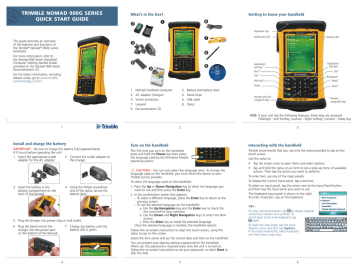 Trimble Nomad Series User Guide | Manualzz