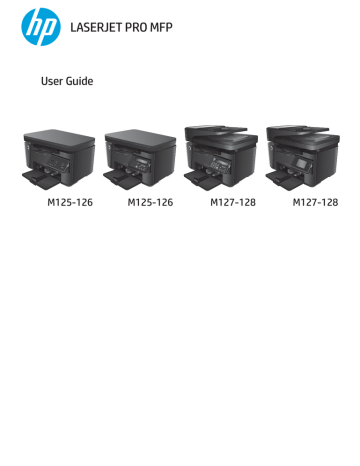 HP LaserJet Pro MFP M125 series User guide | Manualzz