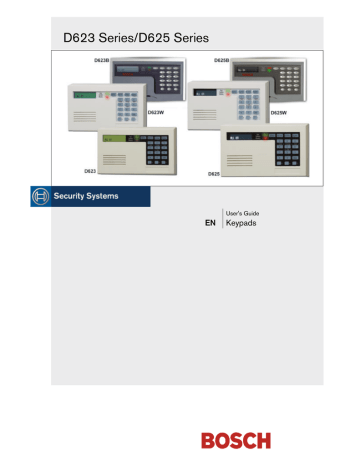 Bosch D623 Series/D625 Series User's Guide | Manualzz
