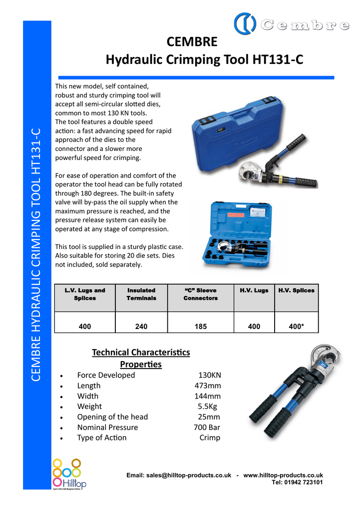 Cembre Kit-ht131-c-1 Shopping | www.pinnaxis.com