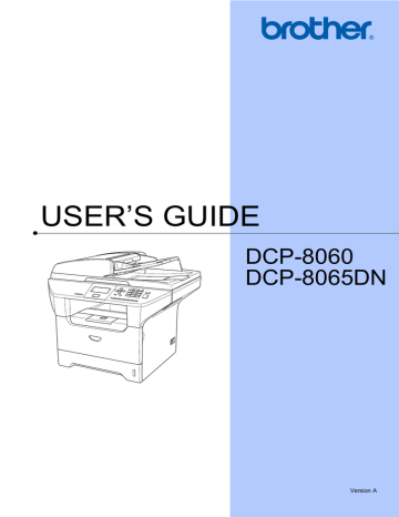 Brother DCP-8060 User's Guide | Manualzz