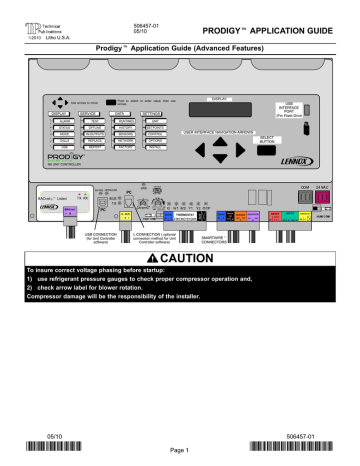 Lennox PRODIGY M2 Application Manual | Manualzz