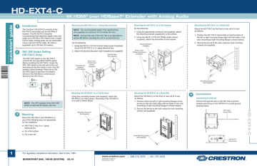 Crestron HD-EXT4-C Quick Start | Manualzz