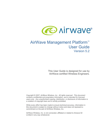 AirWave Management Platform User Guide - Version 5.2 | Manualzz