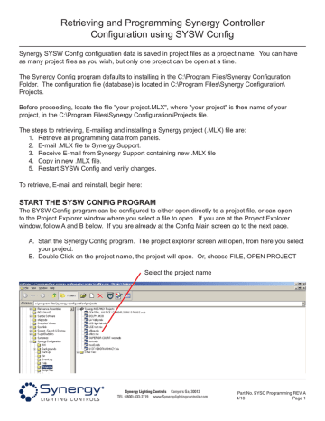 Synergy SYSW CONFIG User Manual | Manualzz