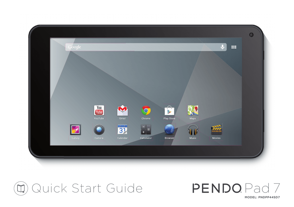 Pendo Pad 7 PNDPP44SD7 Quick start manual | Manualzz