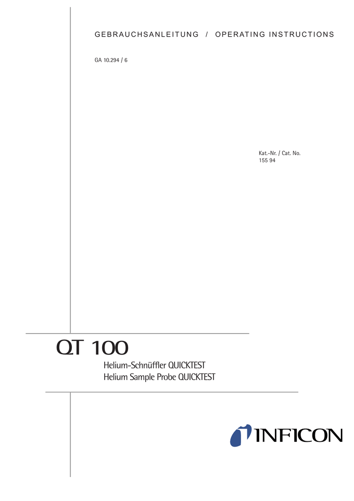 QT 100 Manualzz