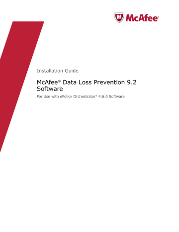 McAfee Data Loss Prevention 9.2 Installation Guide | Manualzz