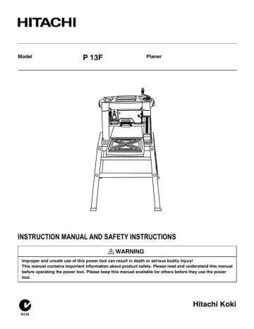 Hitachi P13F Instruction Manual And Safety Instructions | Manualzz