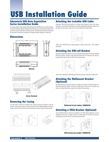 Advantech USB Data Acquisition USB-4700 Installation Guide | Manualzz