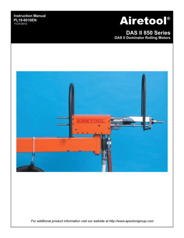 Airetool DAS II 850 600 CL DAS II Dominator Rolling Motor Owner's Manual | Manualzz