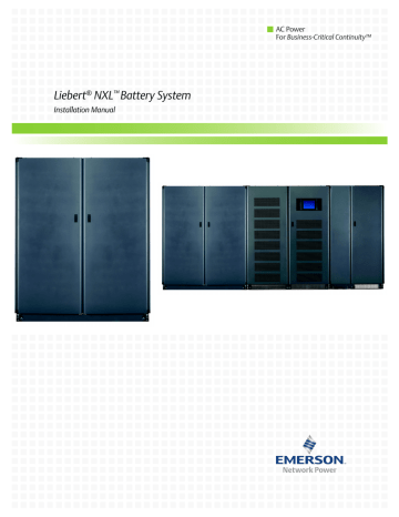 Liebert NXL Battery System Installation Manual | Manualzz