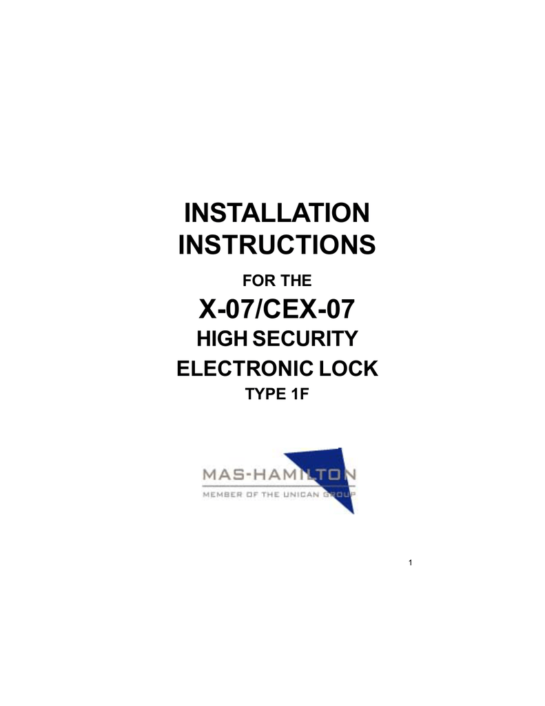 X-07 Installation Instructions | Manualzz