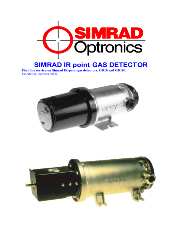 Simrad GD10, GD100 Gas detector First line service | Manualzz