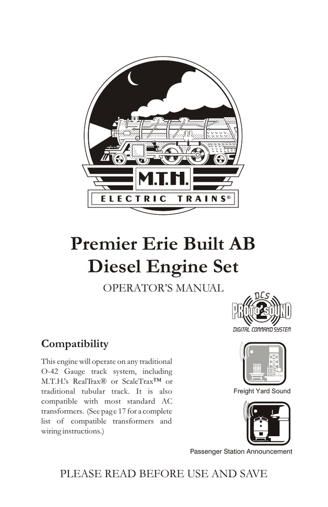 MTH 20-2490-1 Operating Instructions | Manualzz