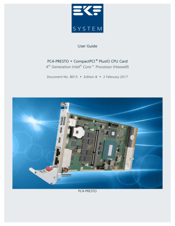 EKF PC4 PRESTO User Guide | Manualzz
