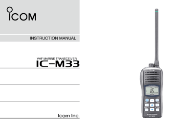ICOM IC-M33 Instruction manual | Manualzz