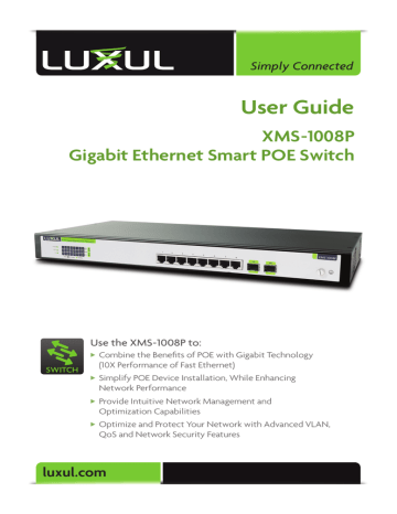 Luxul XMS-1008P User Guide | Manualzz