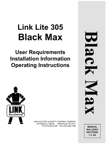 Link Systems 305 Black Max Manual | Manualzz