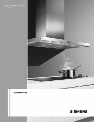 SIEMENS Extractor Hood Installation and Use Manual | Manualzz