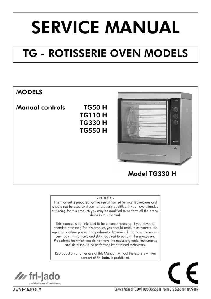 Fri-Jado TG550 H Service manual | Manualzz