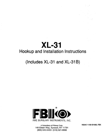 FBII XL-31B Installation Instructions Manual | Manualzz