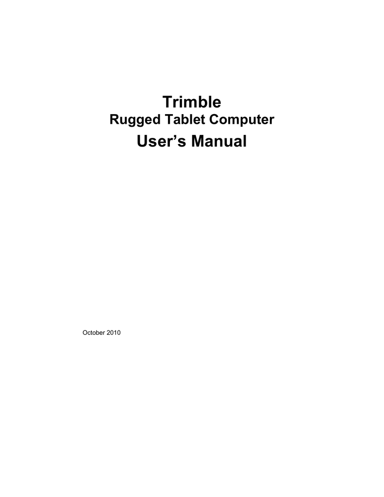 Trimble Tablet User Guide | Manualzz