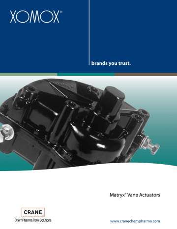 Vane Actuators Matryx MX200, MX450, MX3000 Datasheet | Manualzz