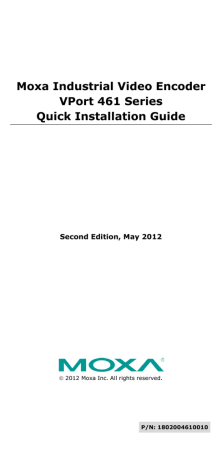 Industrial Video Encoder VPort 461 Series Quick Installation Guide | Manualzz