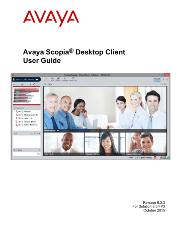 Avaya Scopia® Desktop Client User Guide | Manualzz