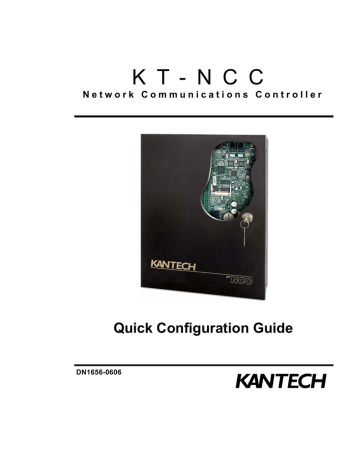 Kantech KT-NCC Quick Configuration Manual | Manualzz